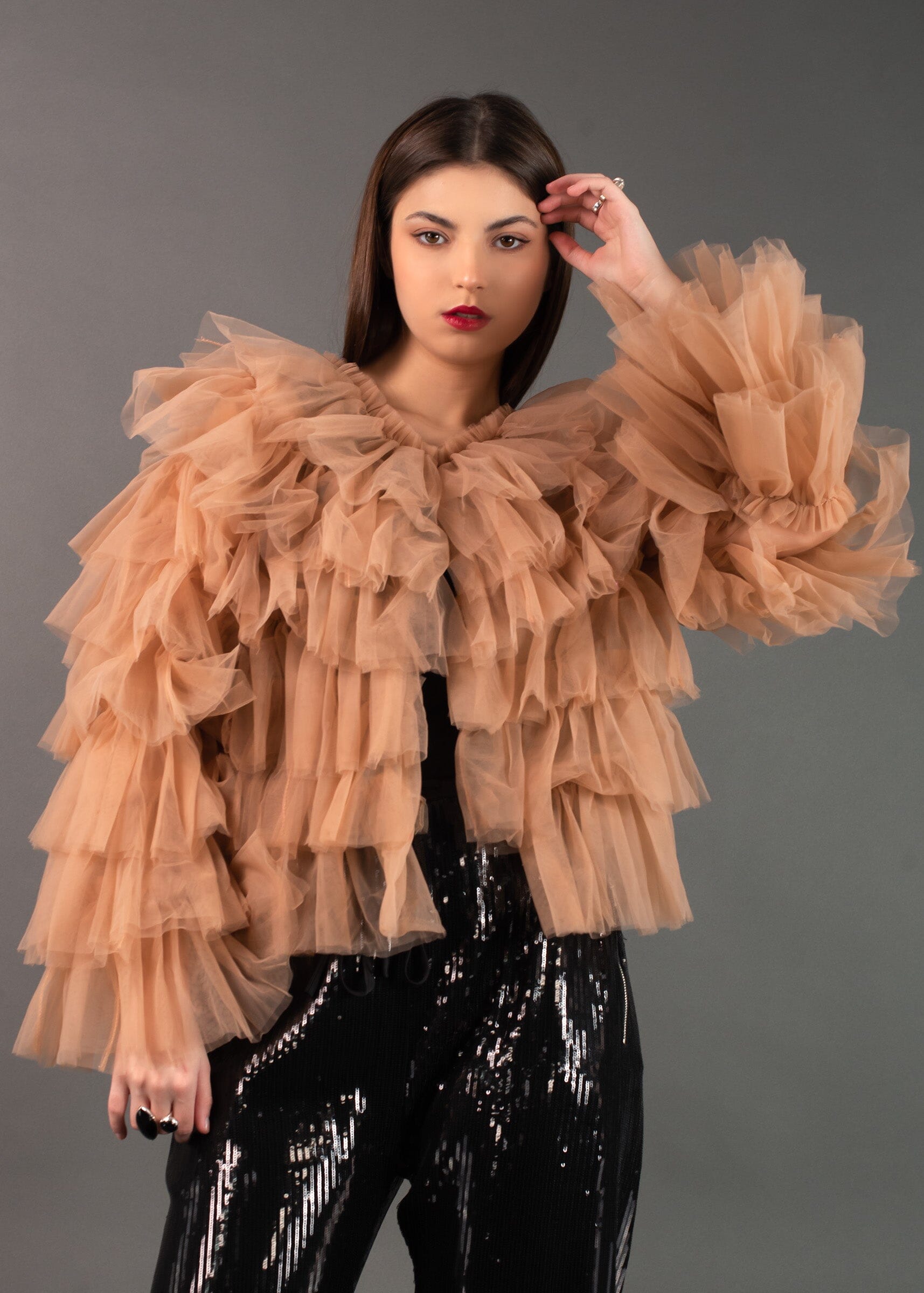 Tiered Tulle Cardigan - Kate Hewko – Kate Hewko Canada